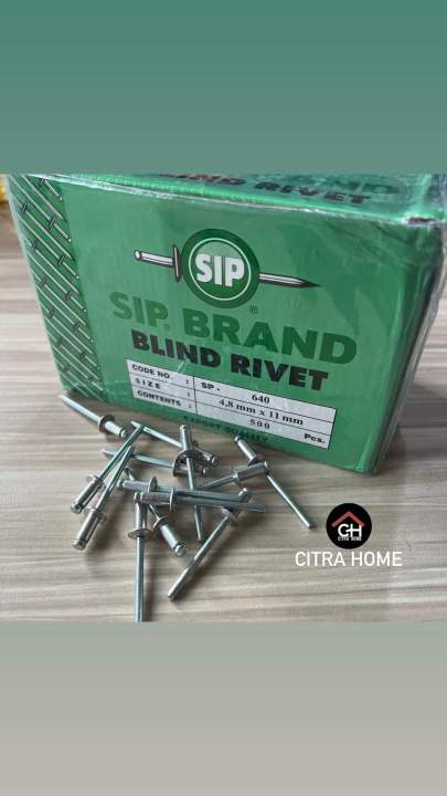 SIP Paku Rivet 640 (6,8 x 11 mm) Harga 1 box isi 500 pcs | Lazada Indonesia