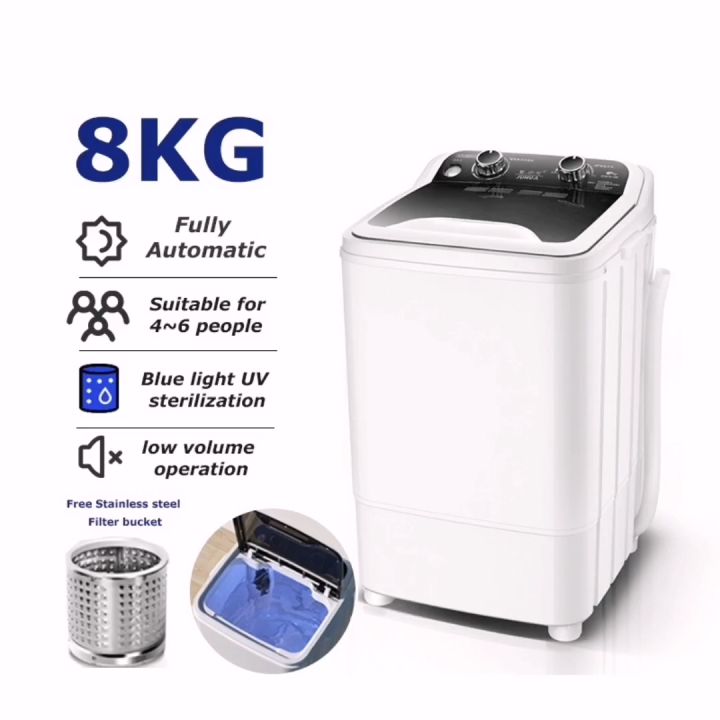Fully Automatic Washing Machine 8KG Top Load Household Washing Machine High Capacity Washing ...