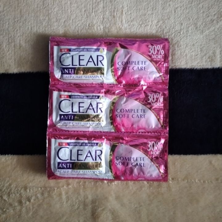 12 pcs (1 DOZEN) Clear Pink Women Shampoo (Anti Dandruff Shampoo ...