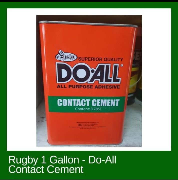 SHELBY DO ALL RUGBY CONTACT CEMENT ALL PURPOSE ADHESIVE GALLON | Lazada PH