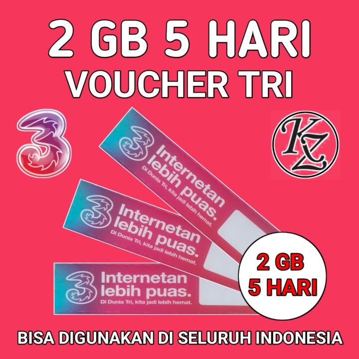Voucher TRI 2 GB 5 Hari | Lazada Indonesia