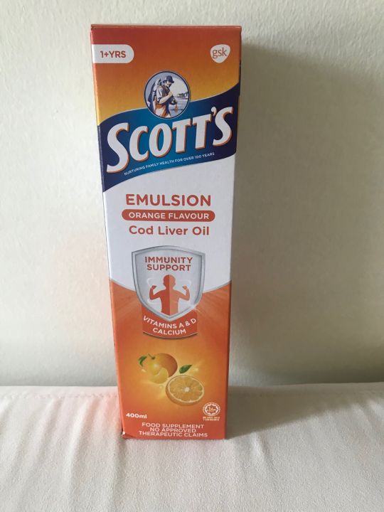 SCOTTS EMULSION ORANGE FLAVOUR COD LIVER OIL 400ml | Lazada PH