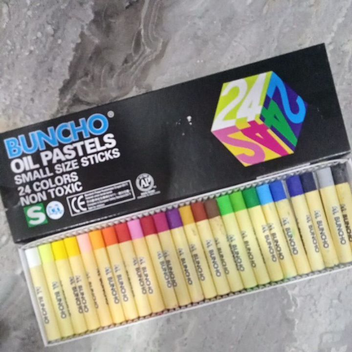 BUNCHO OIL PASTELS (24 COLOURS) | Lazada