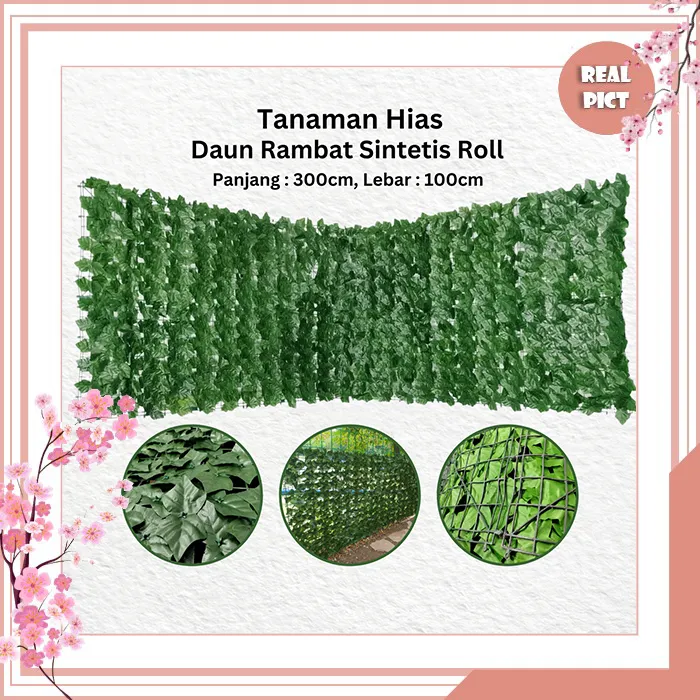 Daun Rambat Sintetis 1x3 Meter Daun Semangka Daun Hias Ornamen Dekorasi ...