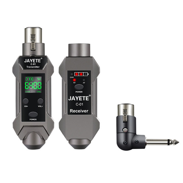 UHF Wireless Microphone XLR Transmitter Receiver Rechargeable ...