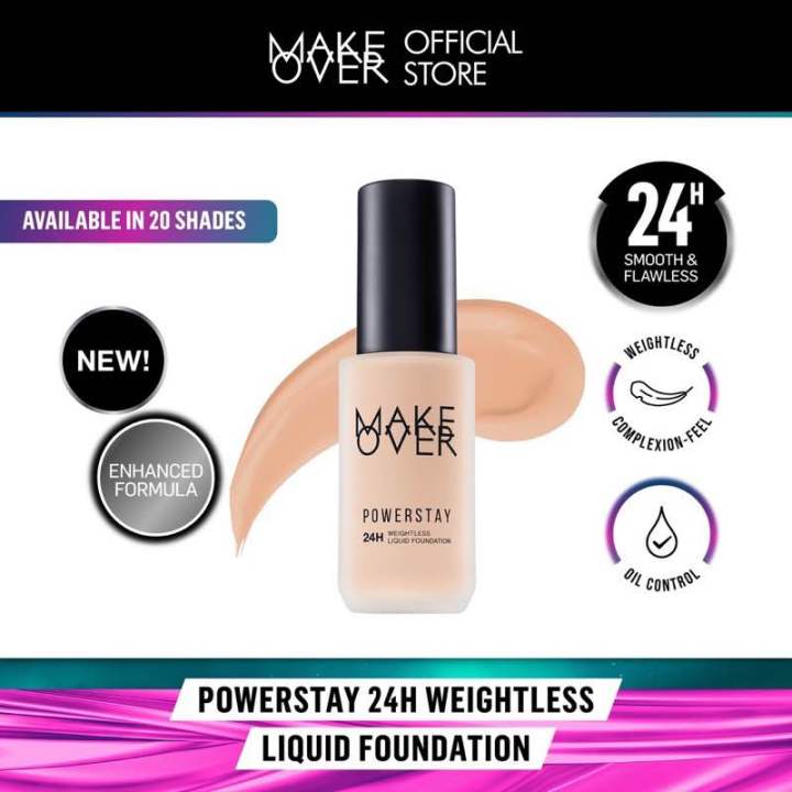MAKE OVER Powerstay Weightless Liquid Foundation 33 ml - Matte ...
