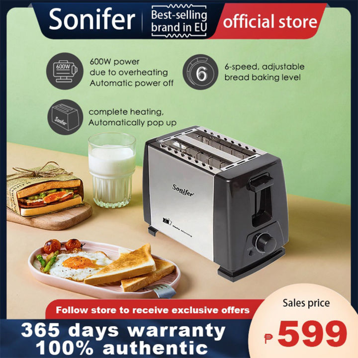 Sonifer home kitchen Bread Toaster 2 slice Extra-Wide Slot Toaster ...