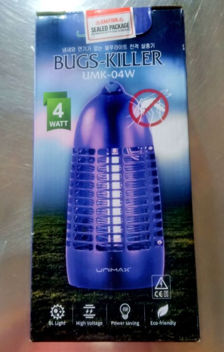 Bugs Killer 4 watts (Korean Unimax Bugs Killer an odor and smoke free electrical insecticide ...