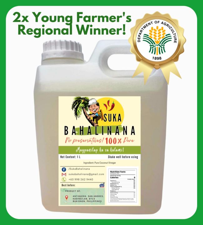 1L Sukang Tuba 100% Pure Coconut Vinegar without Additives | Pure Suka ...