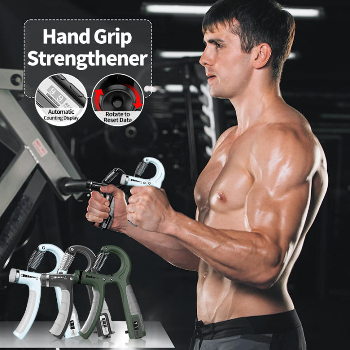 5-60Kg Hand Gripper R-Shape Adjustable Countable hand Grip Injury ...
