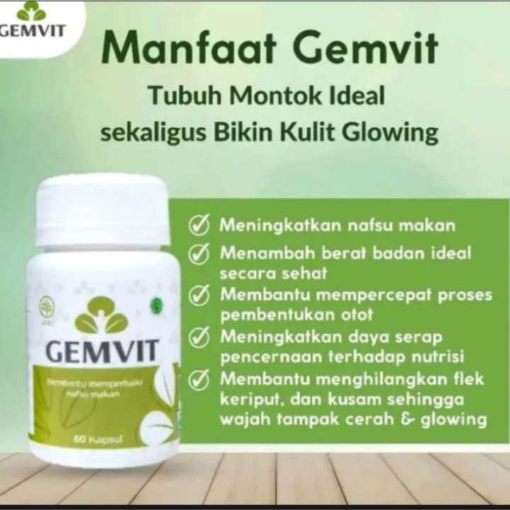 [ BISA COD ] GEMVIT ISI 30 Kapsul herbal penambah berat badan penambah ...