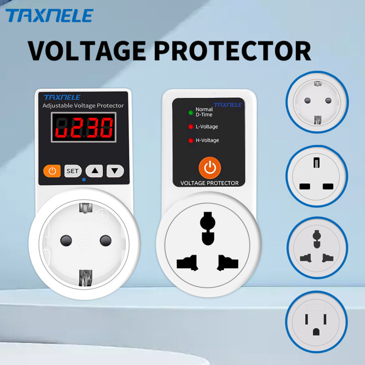 Socket Type Voltage Protector AC 220V Adjustable 16A Power Surge ...