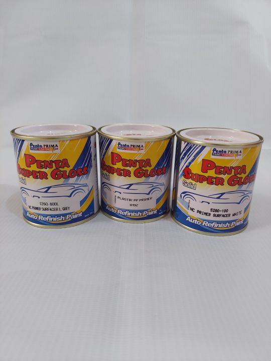 CAT PENTA SUPER GLOSS PLASTIK PP PRIMER & NC PRIMER EPOXY SURFACER ABU ...