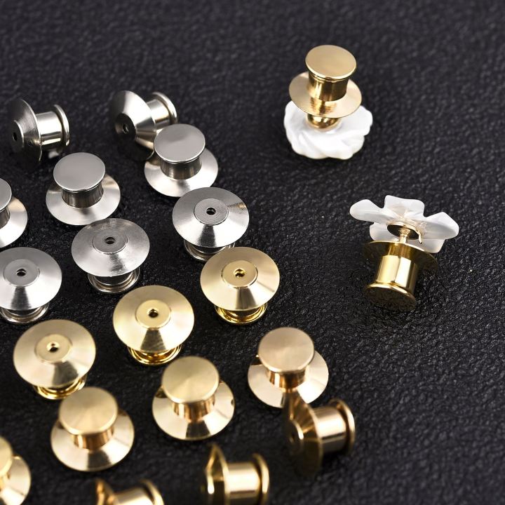 10/20Pcs Metal Locking Pin Back Locking Pin Keeper Clasp DIY Backing ...