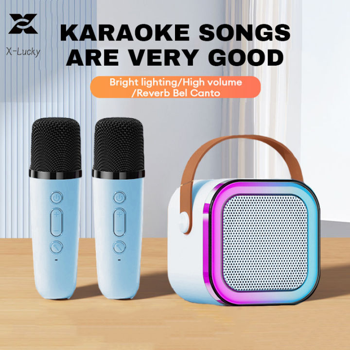 3D Stereo Speaker Wireless Bluetooth Speaker Dual Microphone Karaoke ...