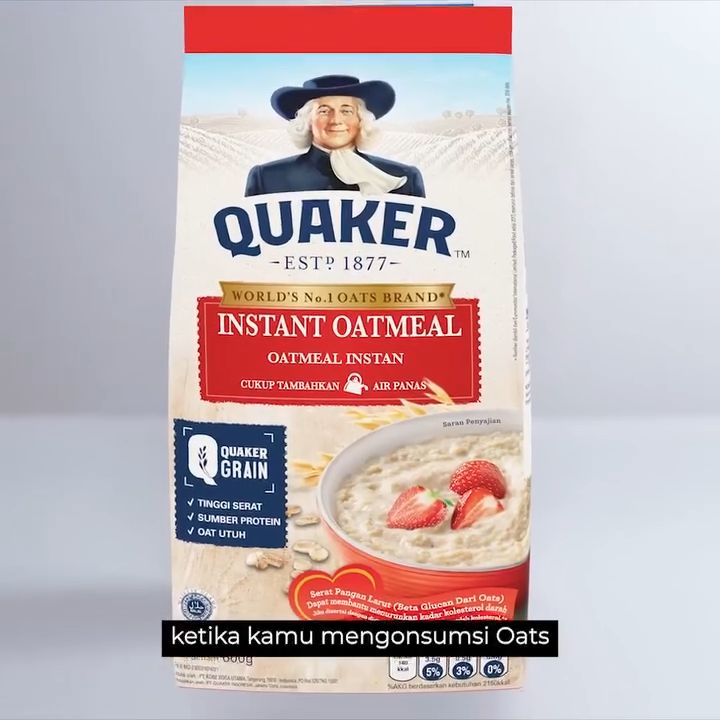 Makanan Sehat / Quaker Oats 800 Gr Quick Cook, Instant, Rolled Oats ...