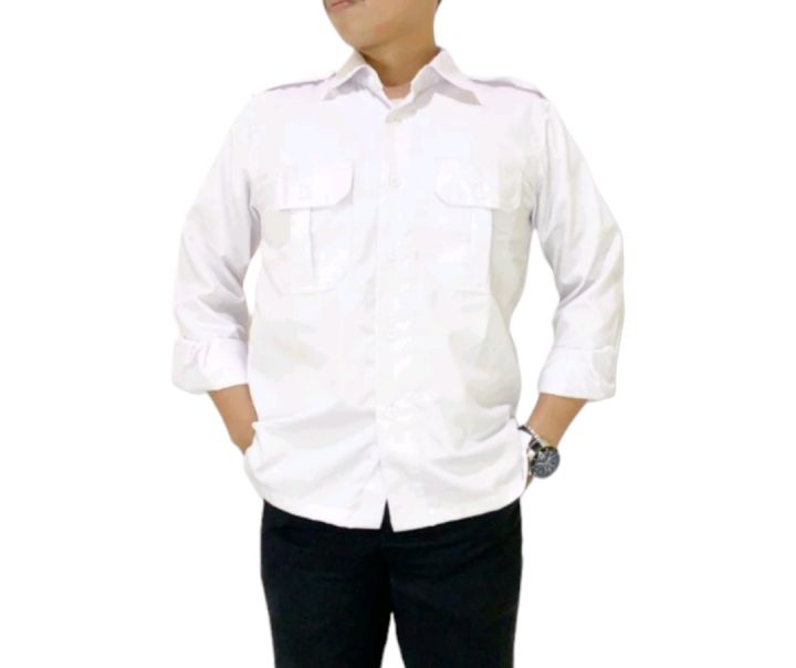 Kemeja PDL PDH /Seragam kerja /Kemeja Kerja warna Putih polos dan warna ...