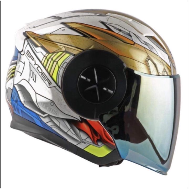 Spyder Axel Mecha Half Face Dual Visor with Free Clear Lens | Lazada PH