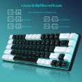 68 คีย์คีย์บอร์ด Ergonomics RGB Backlit LED Hot Swappable Blue Switch ...