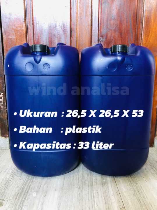 jerigen kosong kapasitas 30 dan 33 liter.lengkap dengan tutup luar dan ...