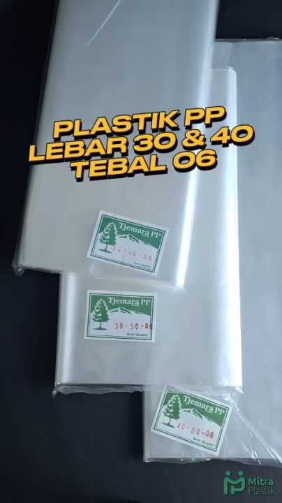 Plastik PP Lebar 30 & 40 Tebal 06 30x45 30x50 40x60 Kantong Bening ...