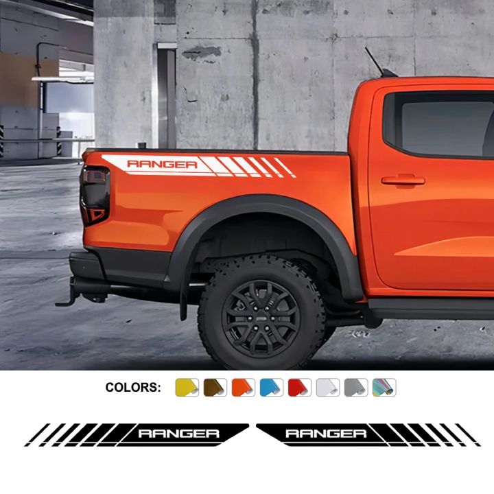 Pickup Rear Trunk Side Stickers For Ford Ranger Raptor Car Decals Truck ...