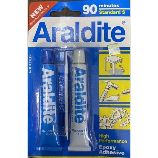 ARALDITE RAPID STANDARD 90 MIN HIGH PERFORMANCE EPOXY ADHESIVE GLUE BLUE 2x15ml胶水 | Lazada