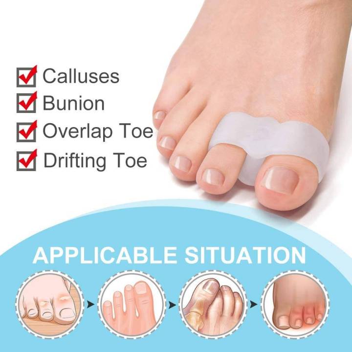 1 pair Gel toe corrector, big toe pad for toe pain and toe overlap ...
