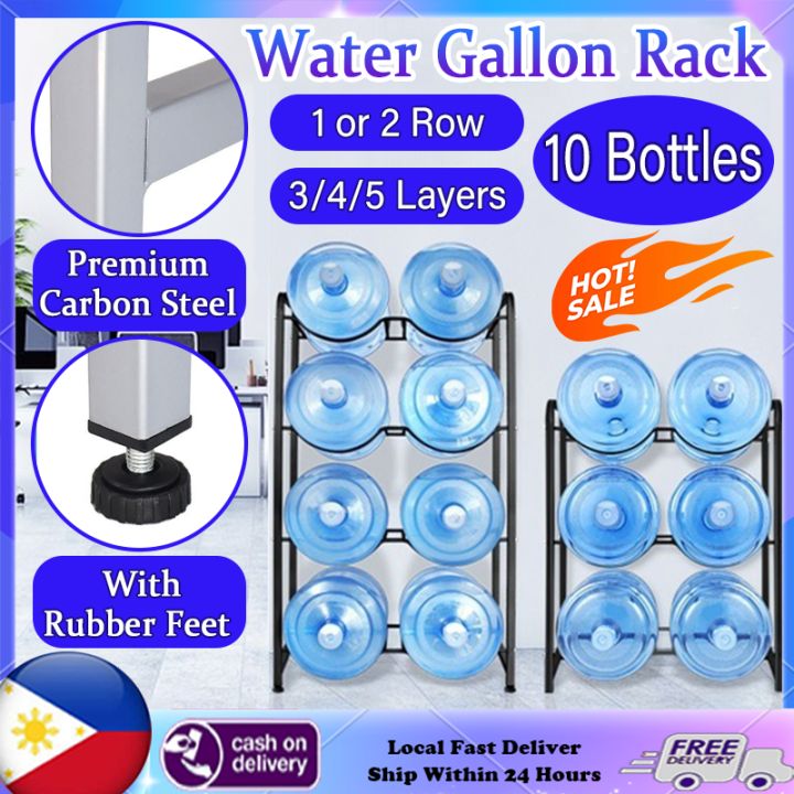 【COD&Local】Water Gallon Rack Stand Heavy Duty 10 Bottles Holder ...