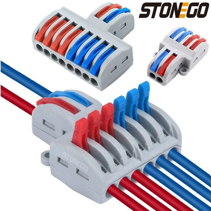 STONEGO Wire Fast Connector 2 In 4/6/8 Out Wire Splitter Terminal ...