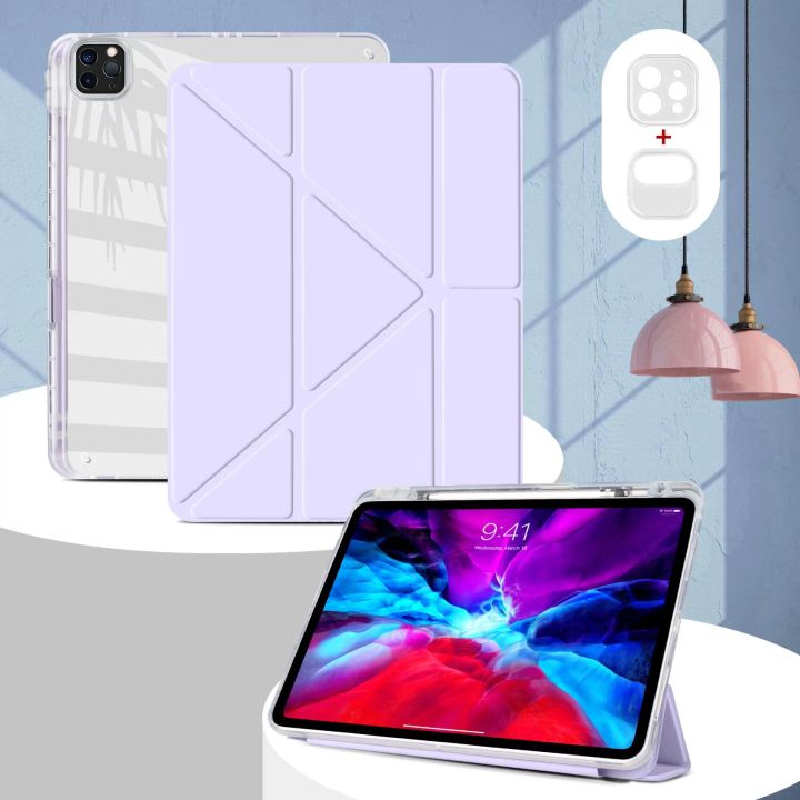 Foldable Acrylic Transparent Case for Samsung Tab S10 S9 S8 S7 FE Plus ...