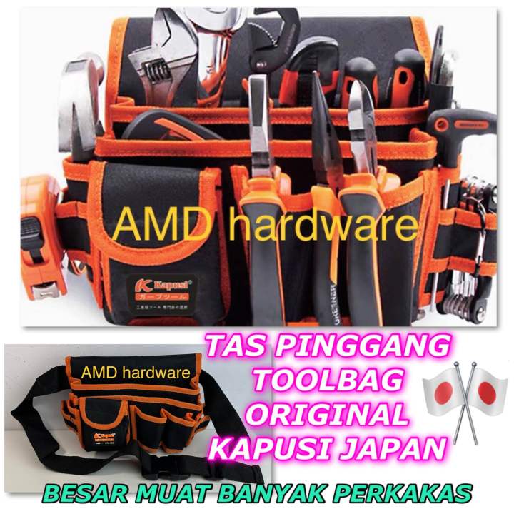 ORIGINAL KAPUSI JAPAN TAS PINGGANG BESAR TOOL BAG TEMPAT TARUH TANG ...