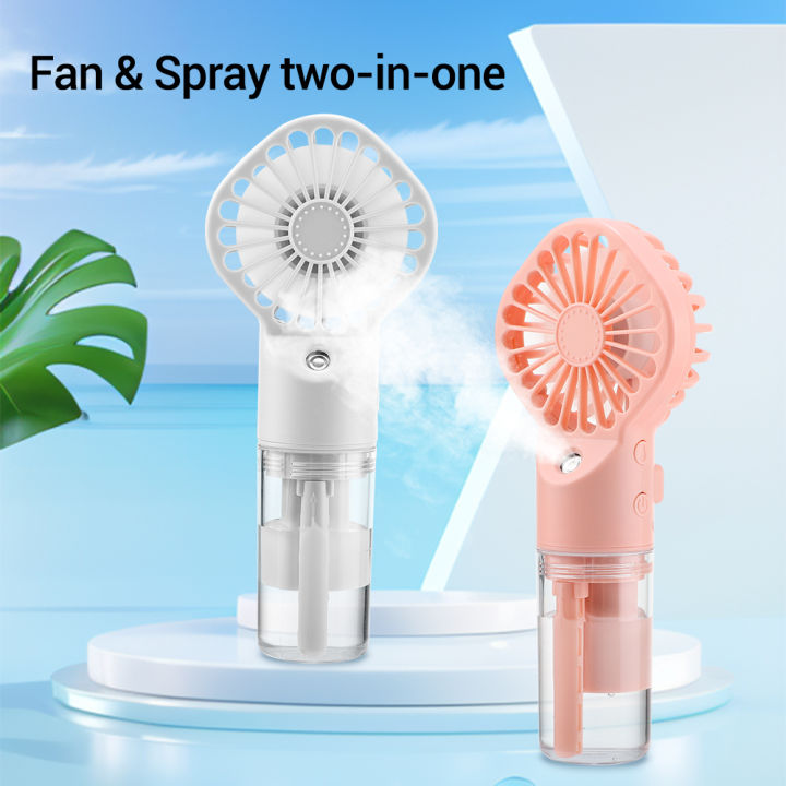 Handheld spray fan 4-speed wind humidification spray hydration fan ...