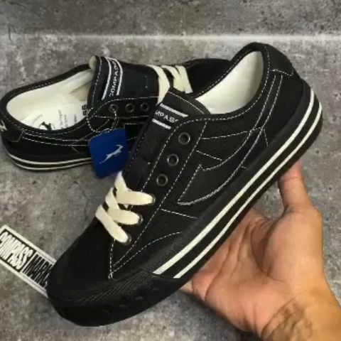 TERBARU SEPATU COMPASS RETROGRADE DOBLE BLACK SEPATU COMPASS FULL BLACK ...