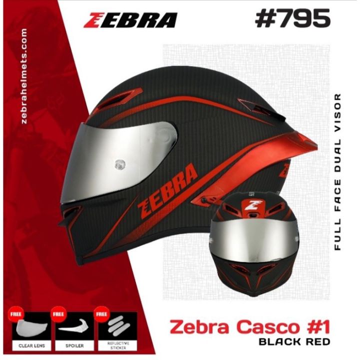 Zebra 795 Full Face Helmet | Lazada PH