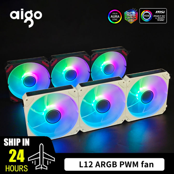 Aigo L12 Rgb Fan Ventoinha PC 120mm Computer Case Fans Cooler Kit No ...