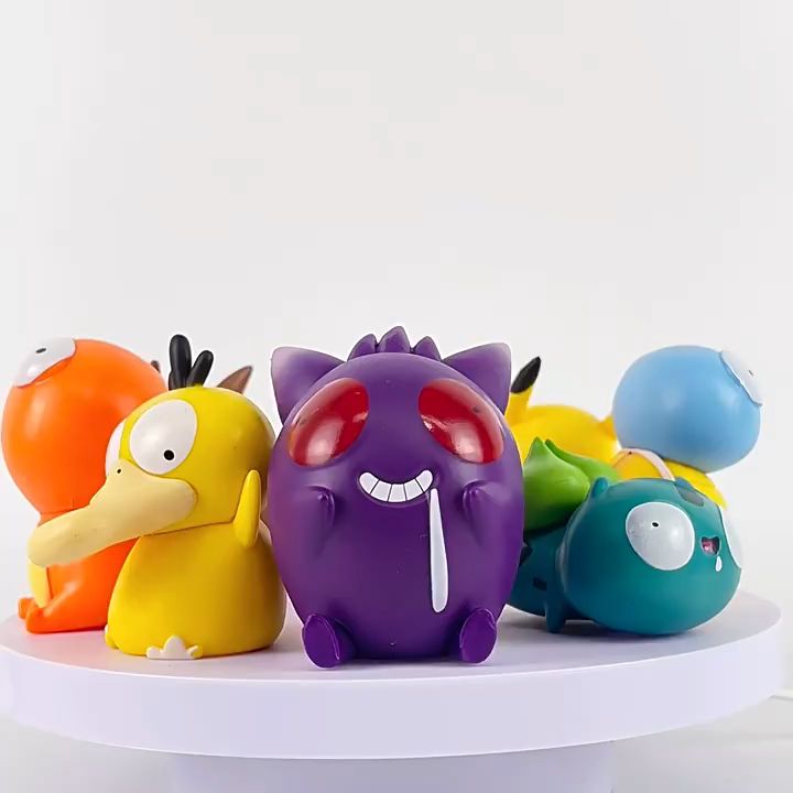 Action Figure Pokemon Pikachu Squirtle Gengar Charmander Figure Muka ...