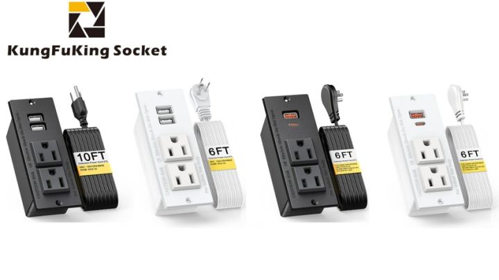 Embedded Desktop Socket Recessed Power Strip Desktop Hidden Socket Furniture Flush Mount Desk