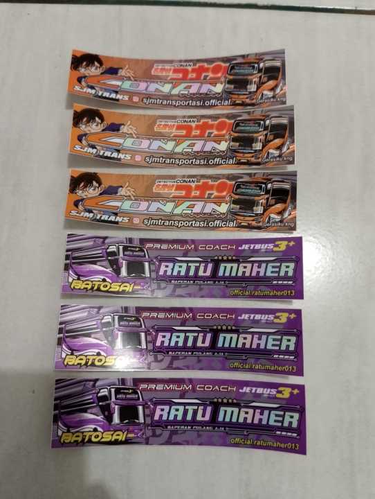 stiker bus Conan & ratu Maher sjm trans | Lazada Indonesia