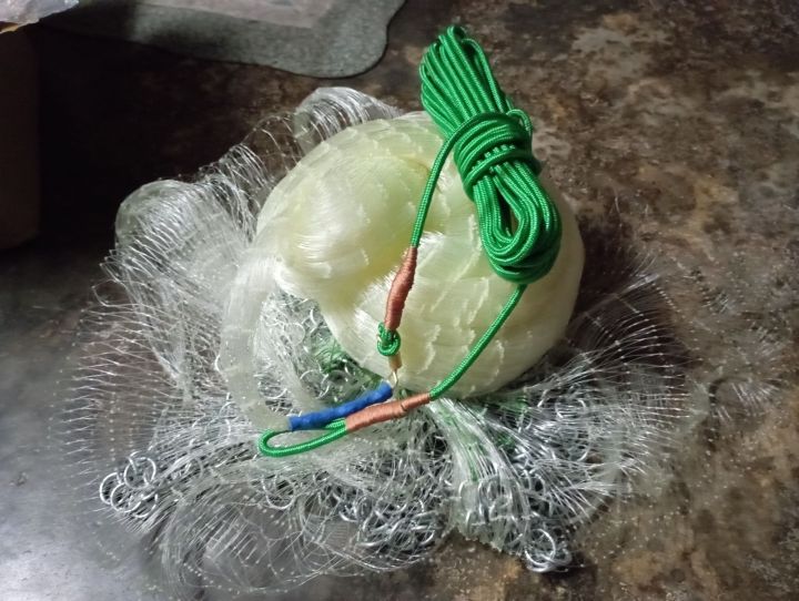 fishing net jala ikan udang rantai besi 渔网虾网撒网铁链 | Lazada