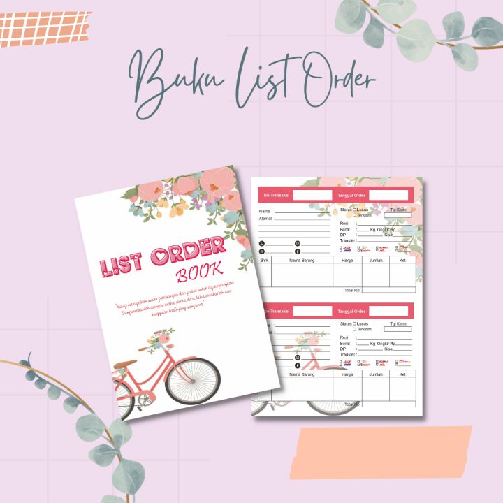 BUKU REKAP ORDERAN / BUKU LIST ORDER / BUKU REKAP ORDER/ BUKU REKAP PENJUALAN | Lazada Indonesia