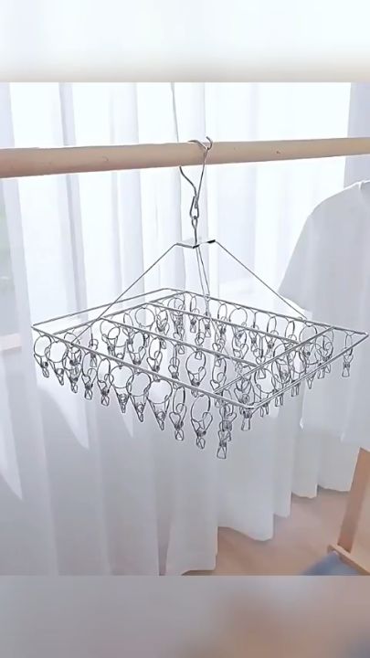 AT.Topmall ที่หนีบ พวงหนีบผ้า แบบ20ตัวหนีบ กิ๊บหนีบผ้า พวงหนีบตากผ้า สแตนเลสพรีเมี่ยม ไม่กรอบไม่ ...