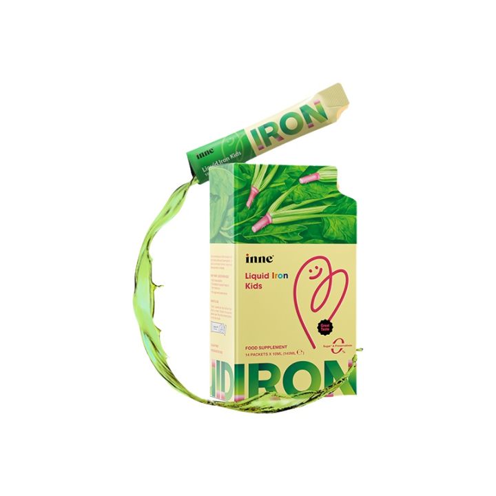 INNE Natural Spinach Iron Supplement for Babies and Kids 14 Sticks per ...