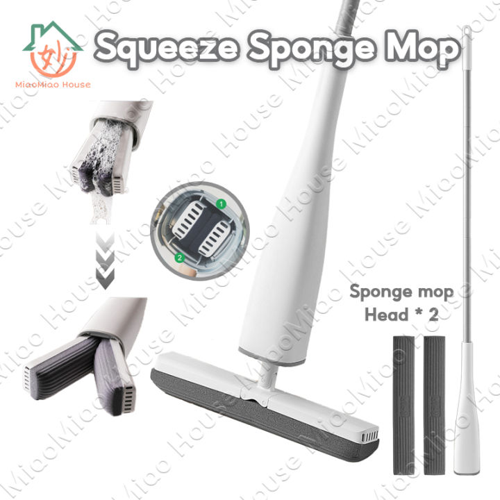 Squeeze Mop Sponge Mop Floor Mop Lazy Squeeze Water Mop Light Weight ...