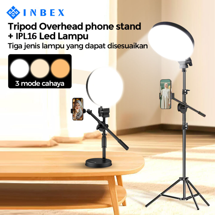 INBEX IPL16 Overhead Phone Stand + LED Lampu Stand Holder Phone Konten ...