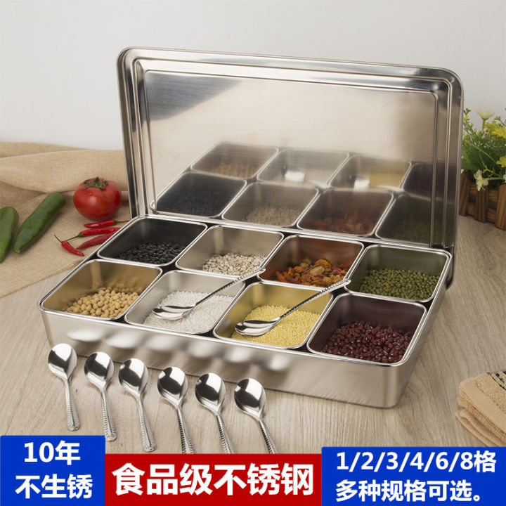 Stainless Steel Condiment Dispenser Commercial Seasoning Box Seasoning ...