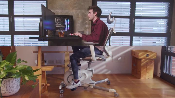 FlexiSpot V6 Pro Under Desk Bike Intelligent Fitness Office Chair ...