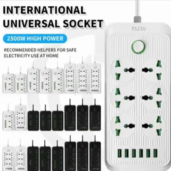 Power Socket Extension With Multi Function Socket Usb Type C Cable Extension Outlet Multi