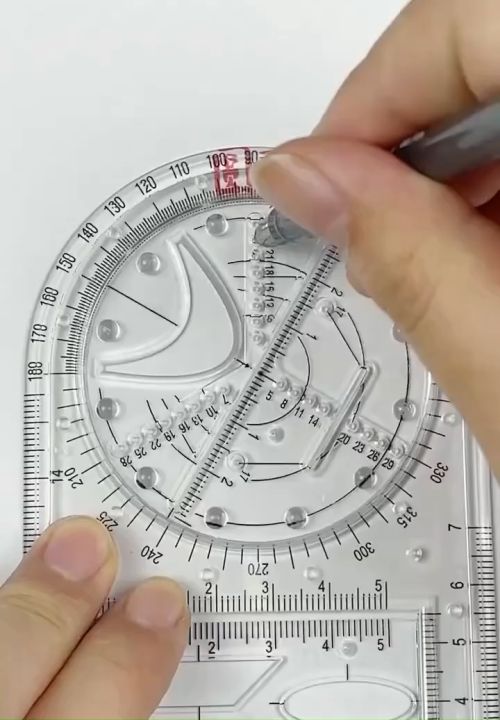 Multi-functional geometric drawing ruler set ruler multi-flower ruler ...