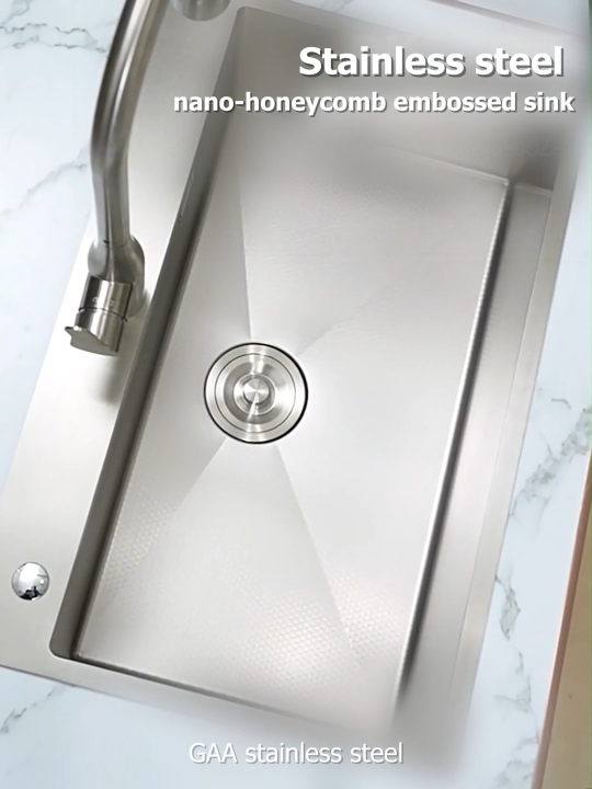 GAA High Quality 304 Stainless Steel Lababo Kitchen Sink Set Honeycomb ...